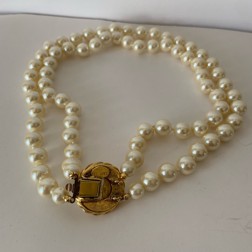 Vintage Carolee Double Pearl Strand Necklace - Gem